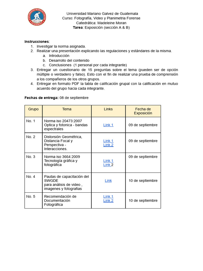 Secion A Exposicion Grupal Normas - Reglas | PDF