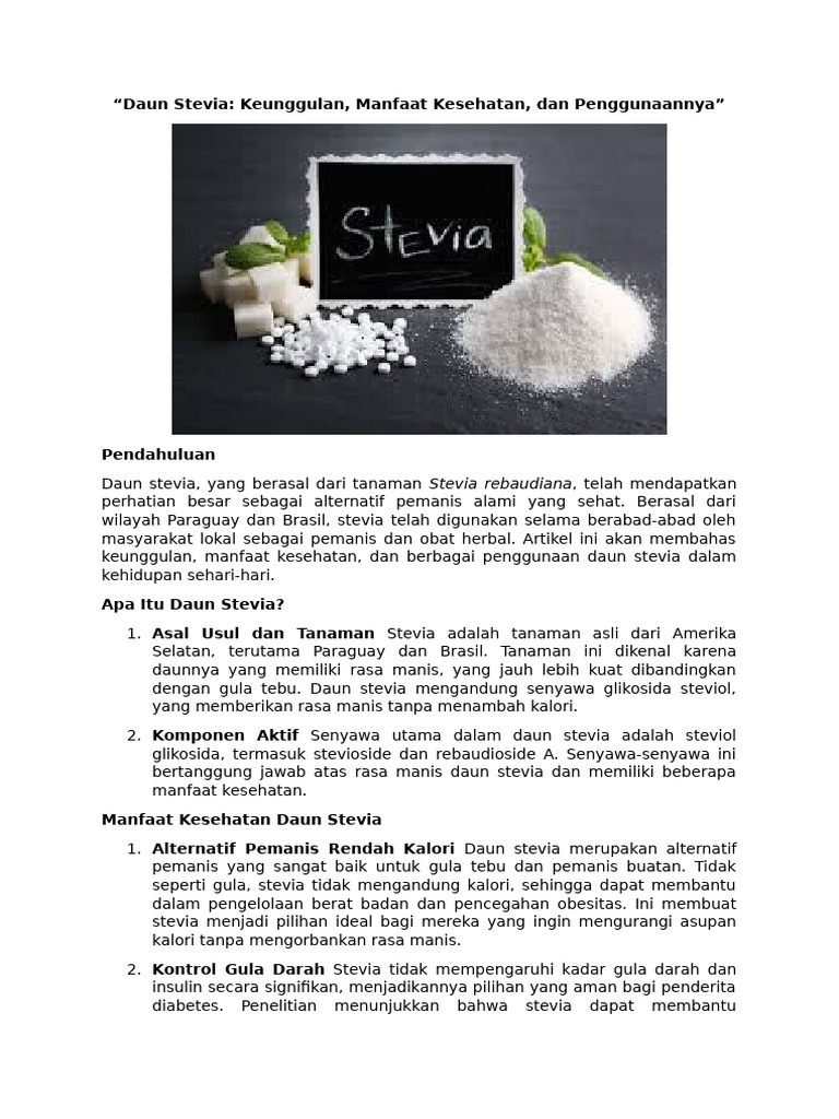 Daun Stevia | PDF
