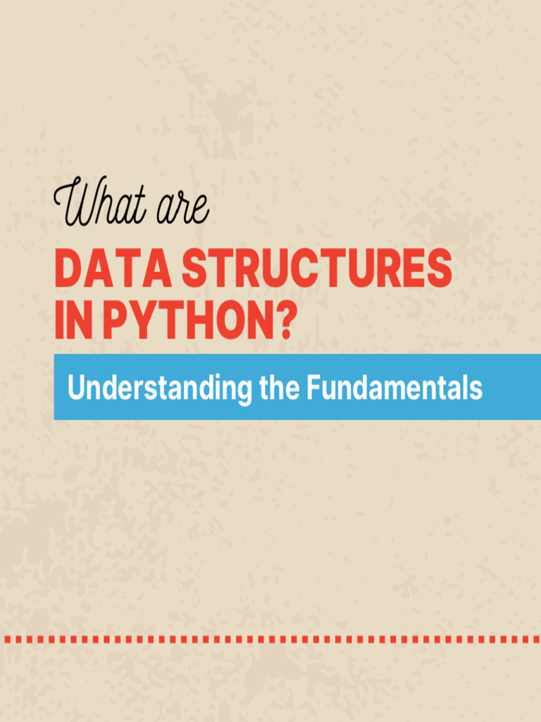 DataStructures in Python | PDF DataStructures in Python | PDF