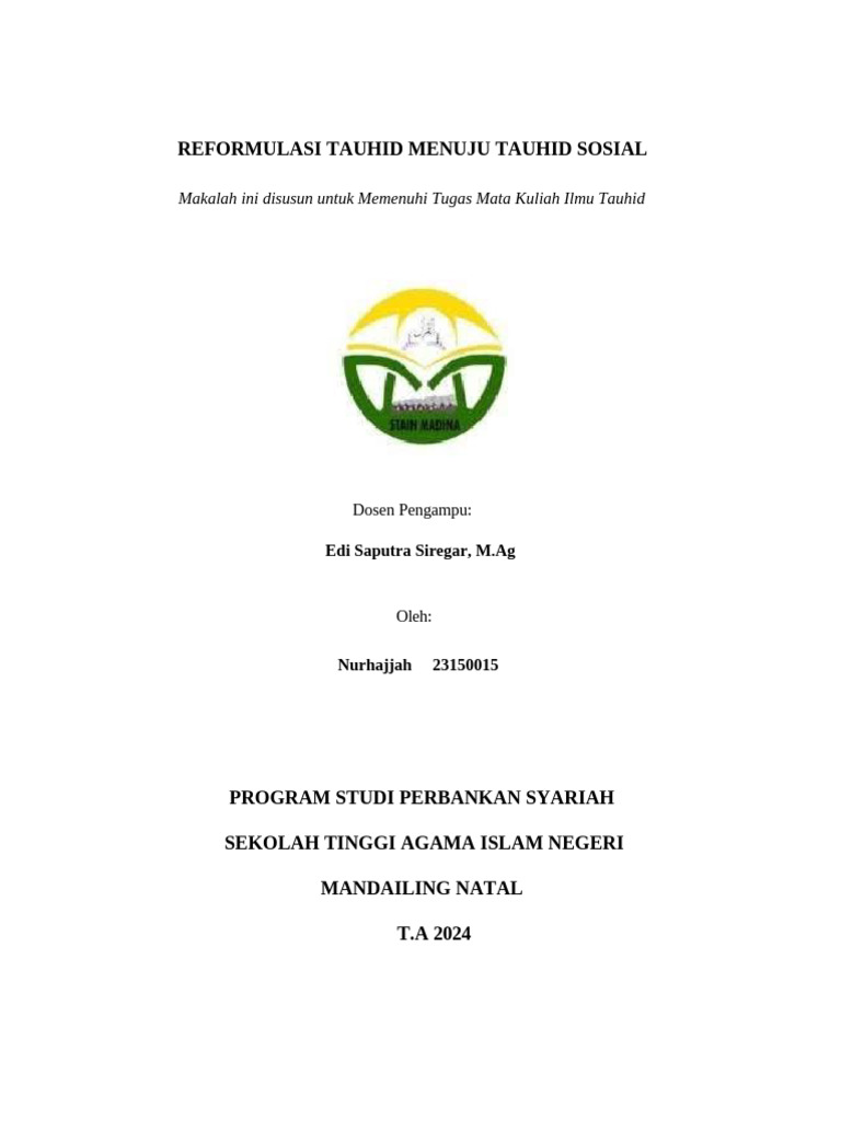 Ilmu Tauhid | PDF