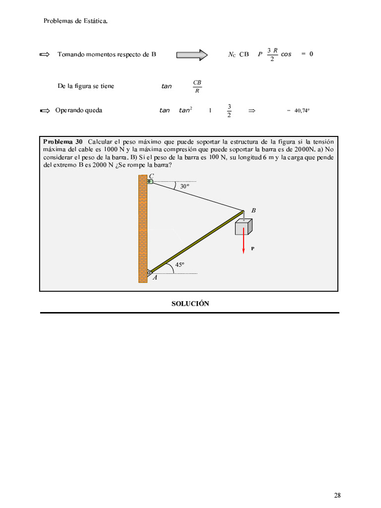Estática (Ejercicios Resueltos) - Cap5 | PDF