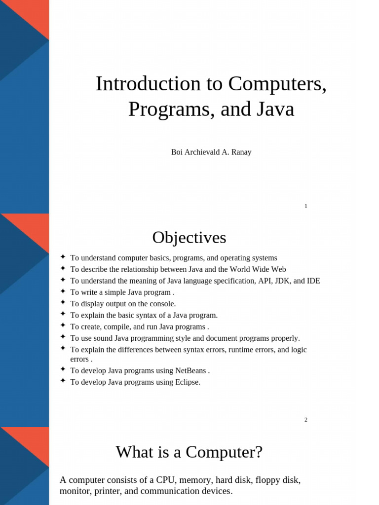 Fundamentals of Programming | PDF