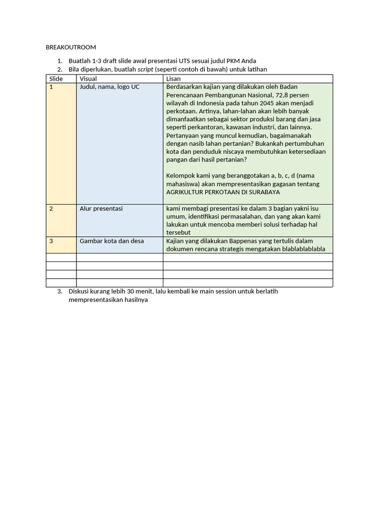 Contoh Skrip Presentasi | PDF