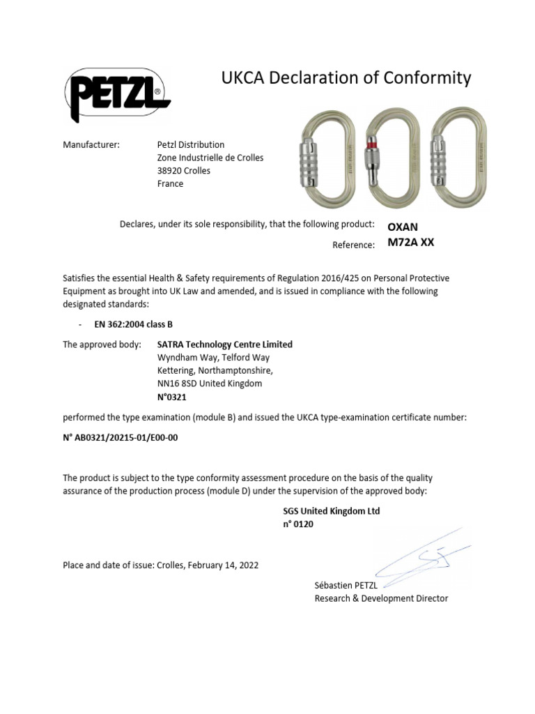 Ukca Declaration M72axx Oxan Pdf