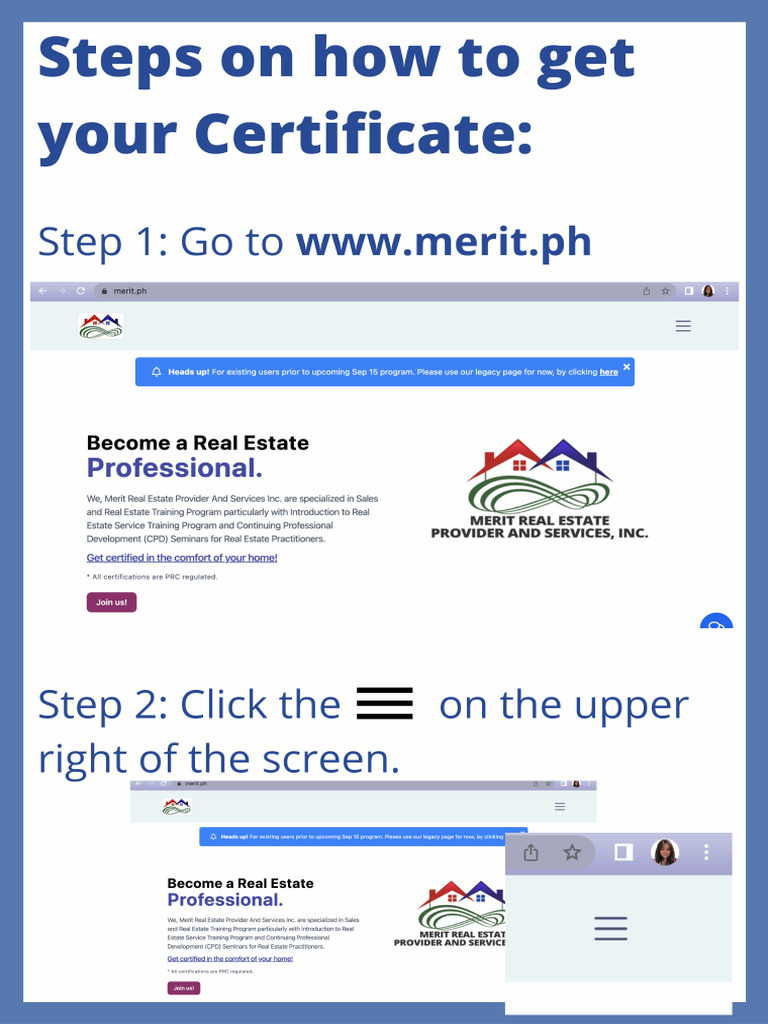 Steps On How To Get Your Certificate | PDF