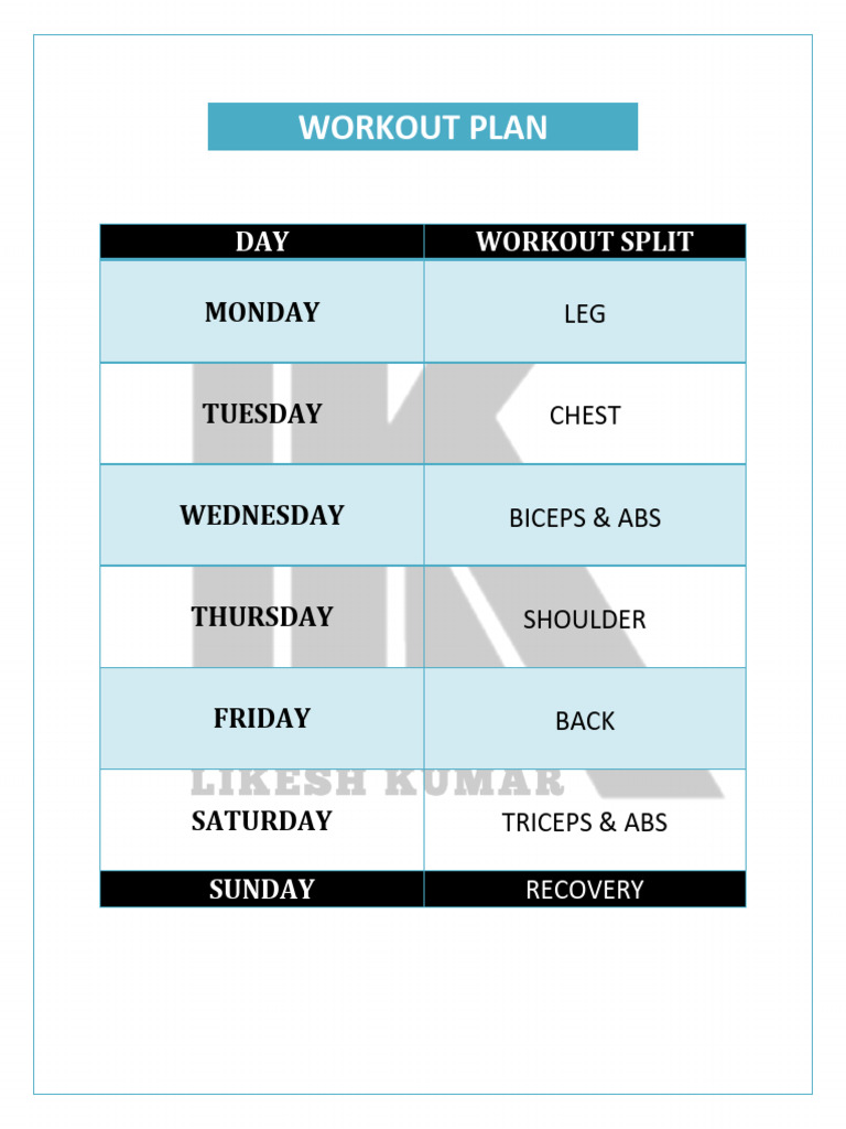 Workout Plan 4 | PDF