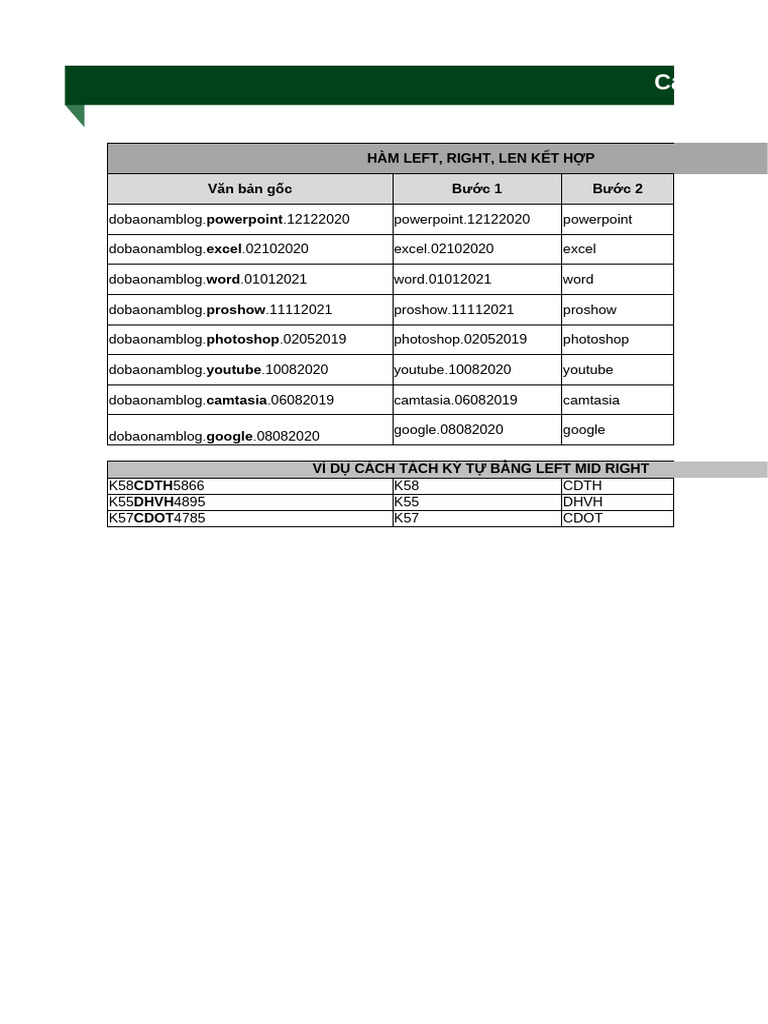 Baitap Excel 10 | PDF