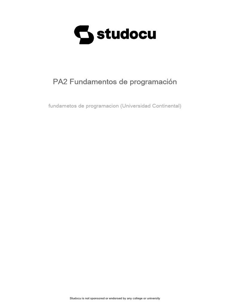 Pa2 Fundamentos de Programacion | PDF | C ++ | Objeto (informática)