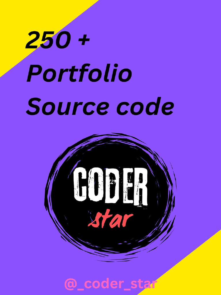 250+ Portfolio Source Code - CoderStar | PDF