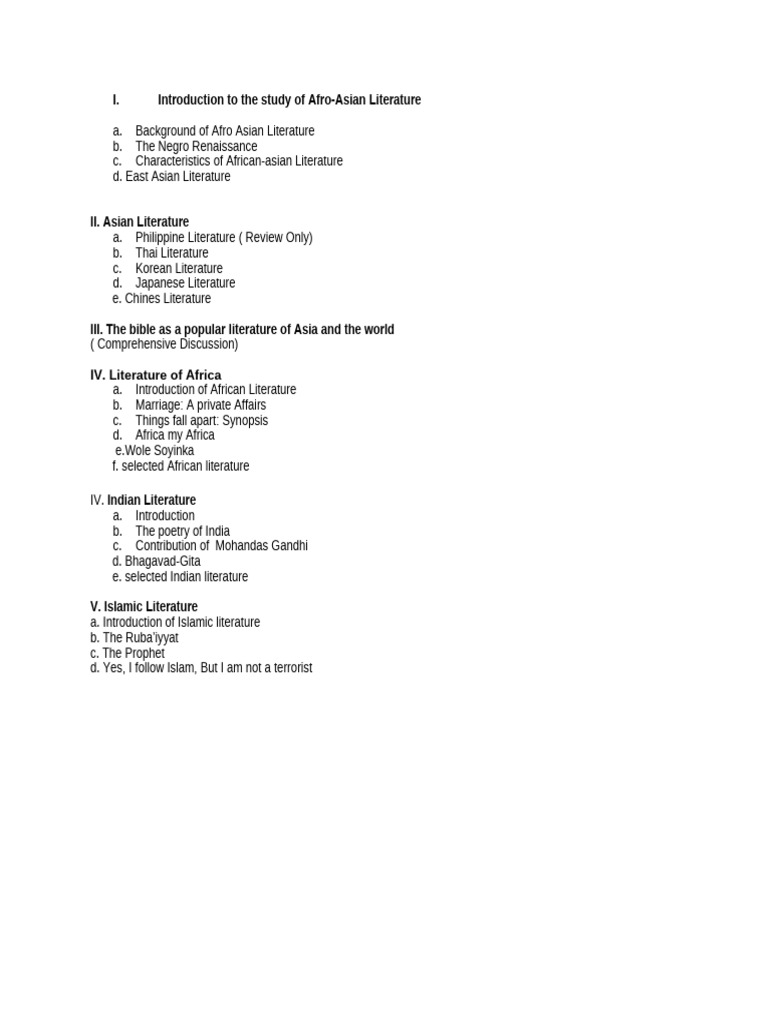 Course Outline SED ENG 312 | PDF