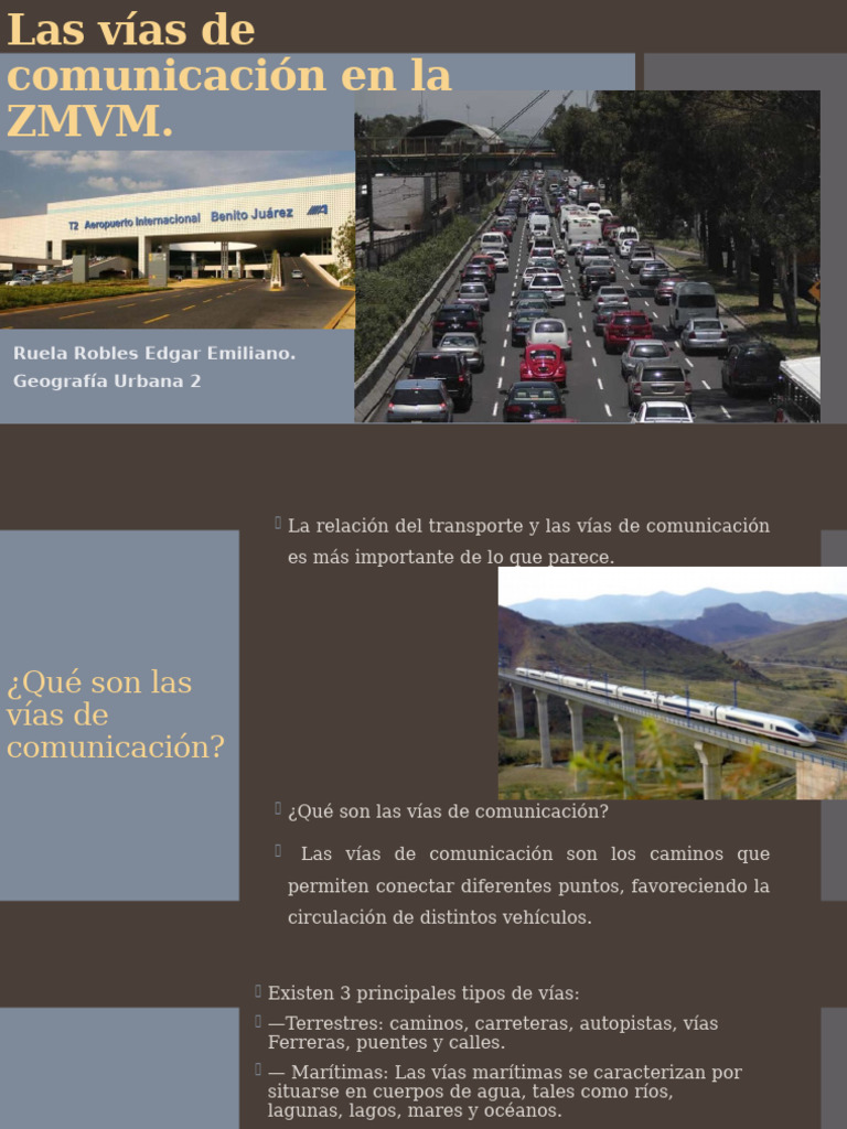 Las Vías de Comunicación en La ZMVM | PDF