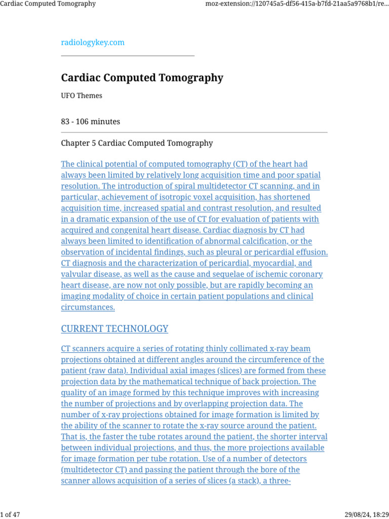 Cardiac CT | PDF