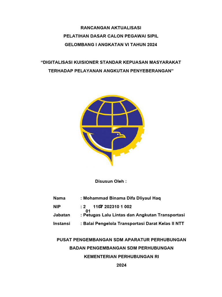 Rancangan Aktualisasi Binama | PDF