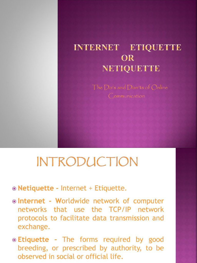 N Etiquette | PDF