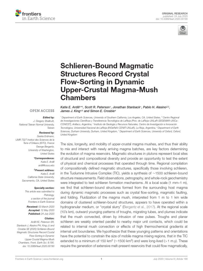 Ardill Etal 2020 FrtES | PDF