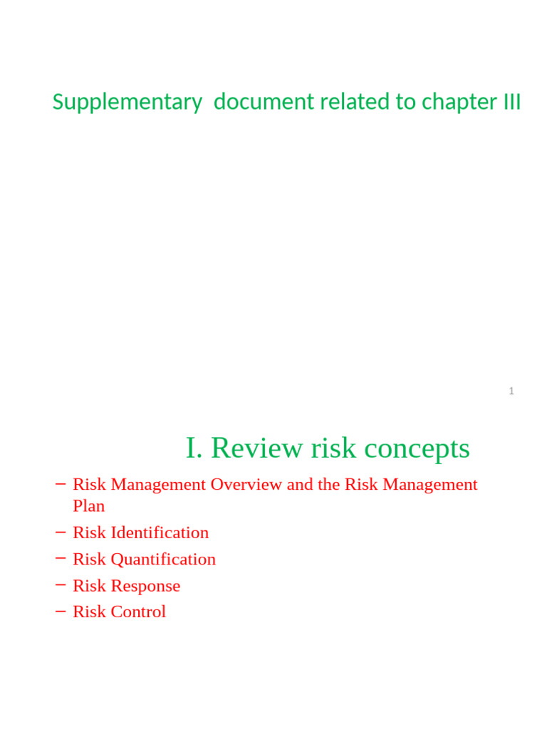 Project Risk MGT ch3 Supplimentary | PDF