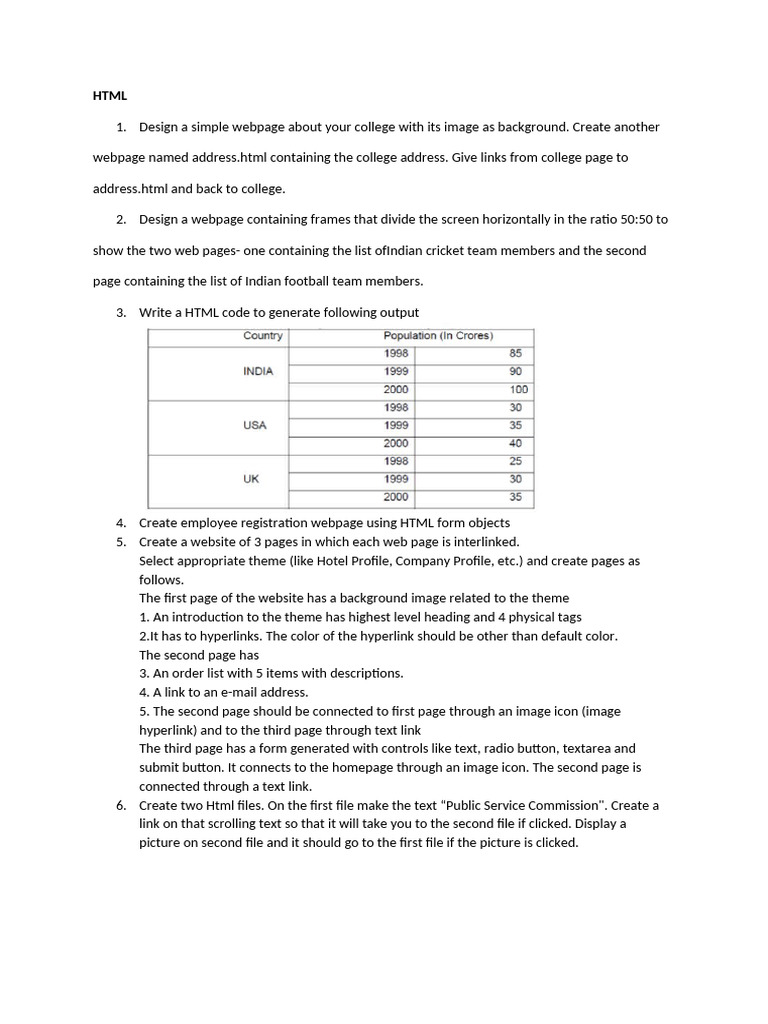 Software Lab Iv Practical Questions (PHP) | PDF