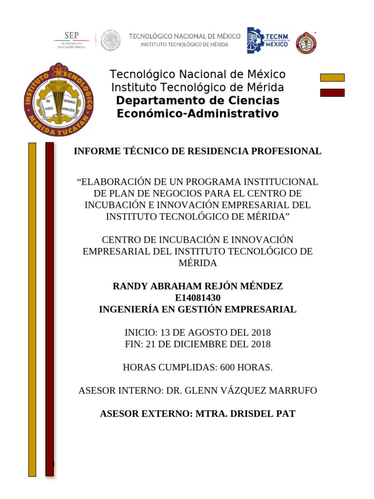 Reporte Final de Residencia Profesional | PDF
