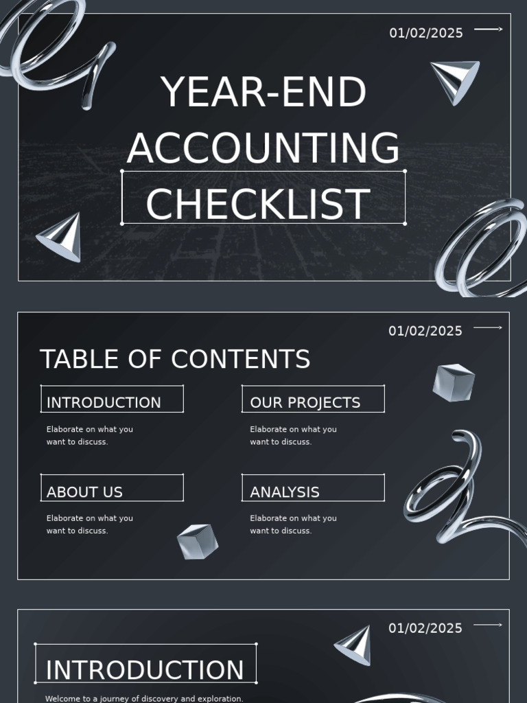 Year-End Accounting Checklist Presentation | PDF