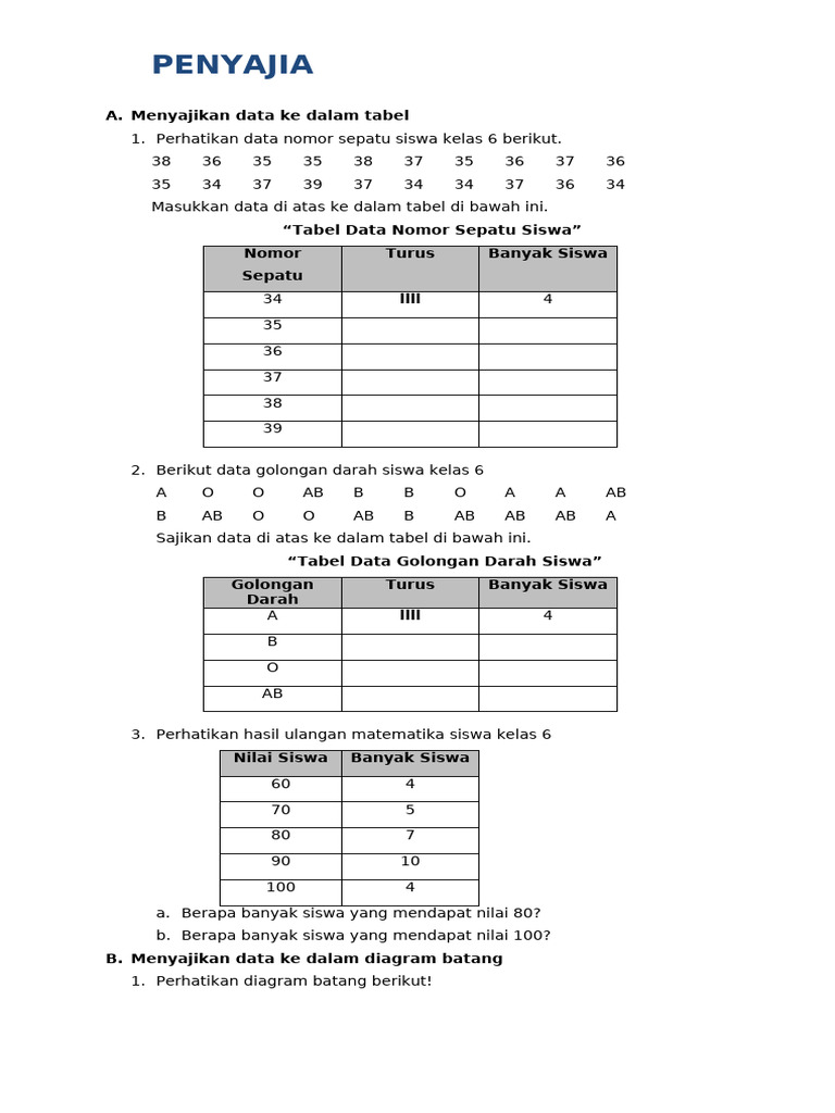 Menyajikan Data Ke Dalam Tabel | PDF