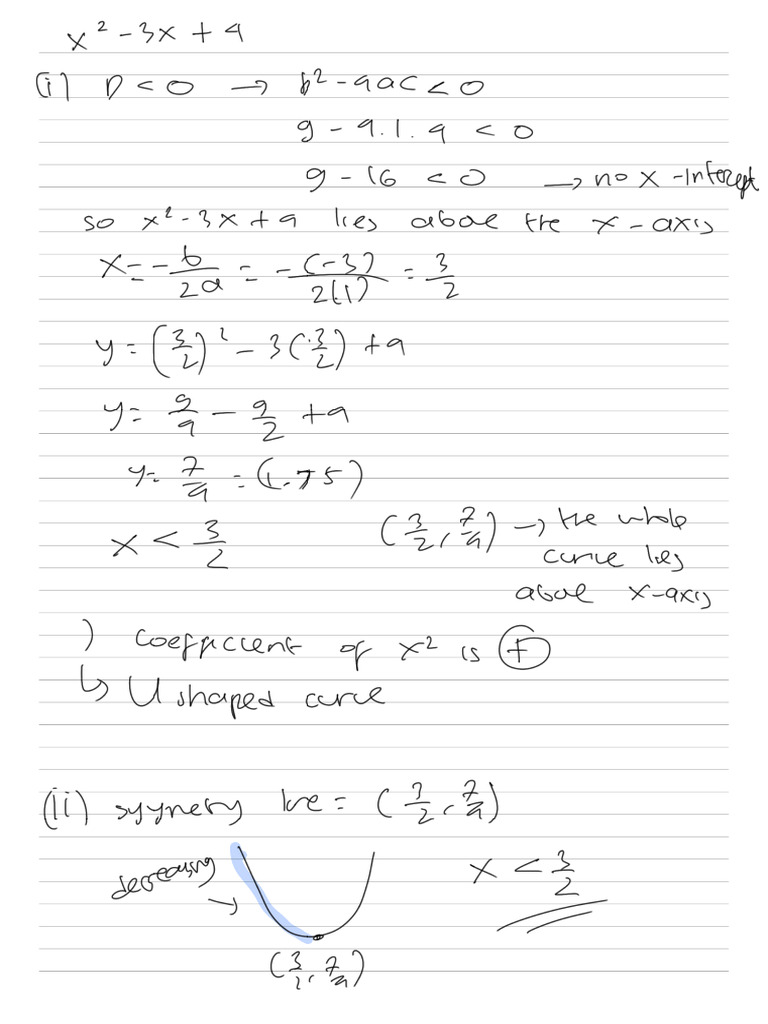 P1 Pure Math Quadratics | PDF