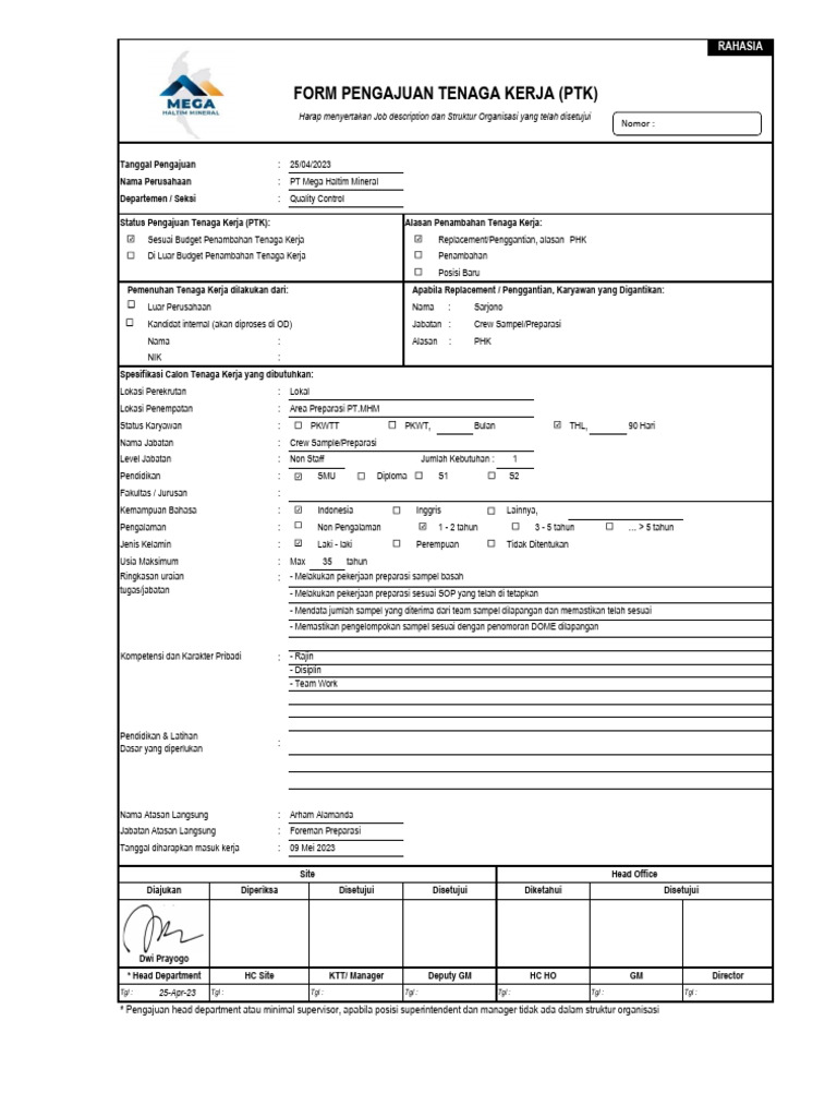 Form PTK Update 25 April 2023 | PDF