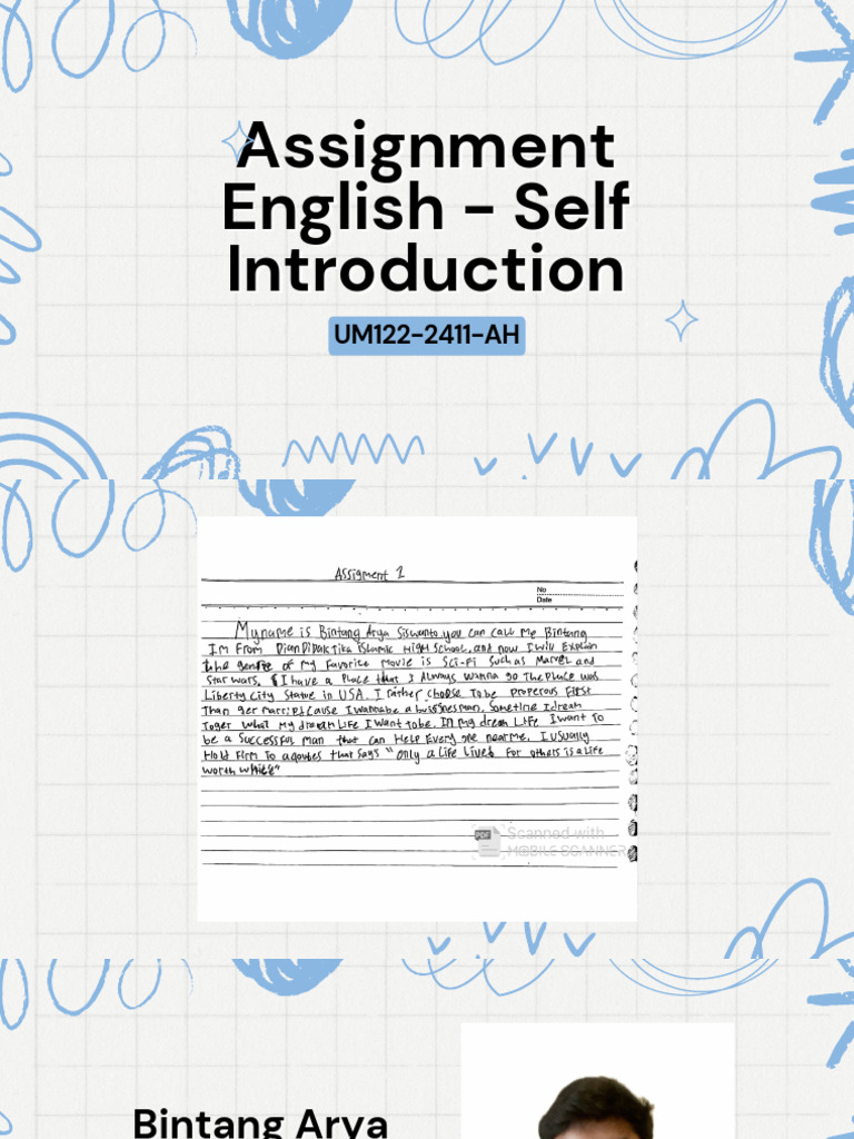 Assignment English - Self Introduction - Bintang Arya Siswanto | PDF