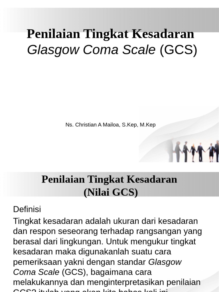 Penilaian Tingkat Kesadaran: Glasgow Coma Scale | PDF