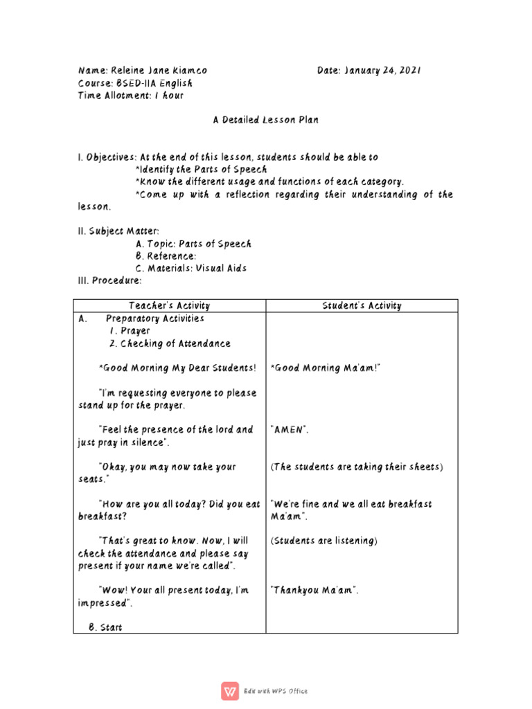 Lesson Plan | PDF