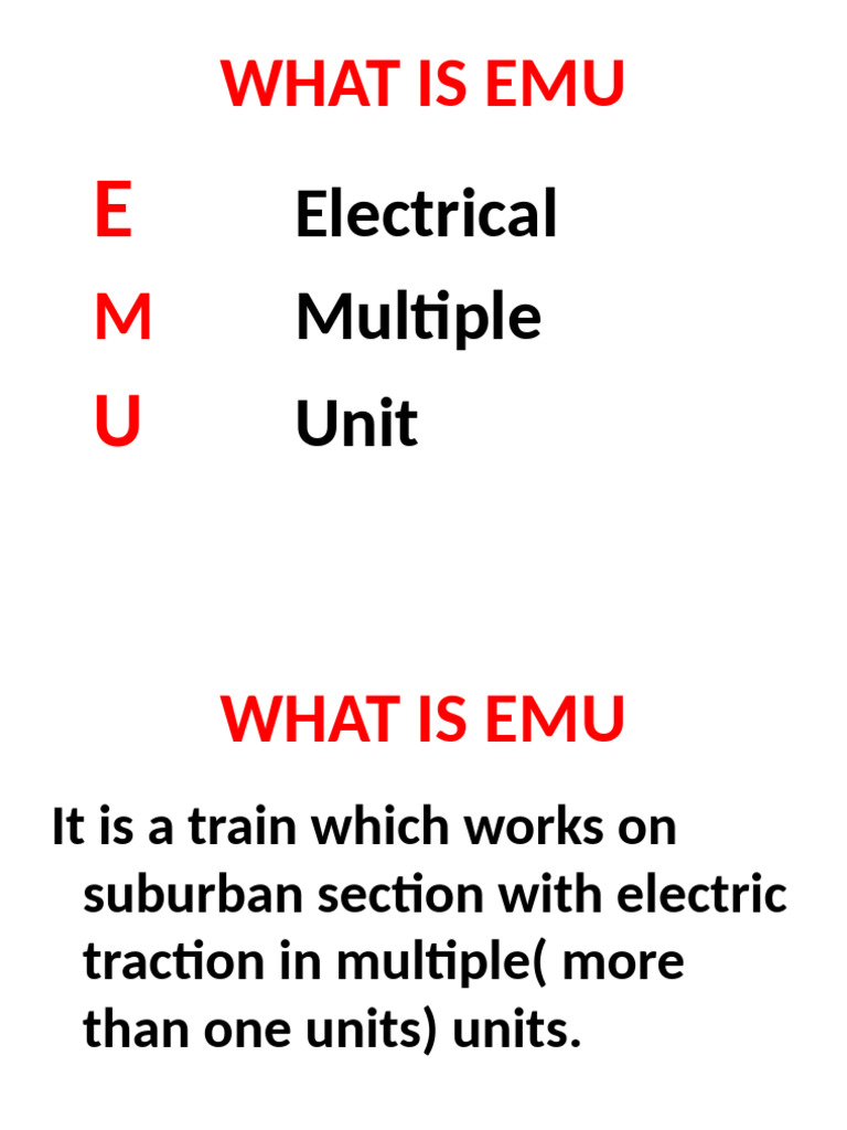 Introduction To EMU | PDF
