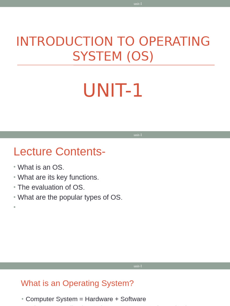 Introduction To OS | PDF