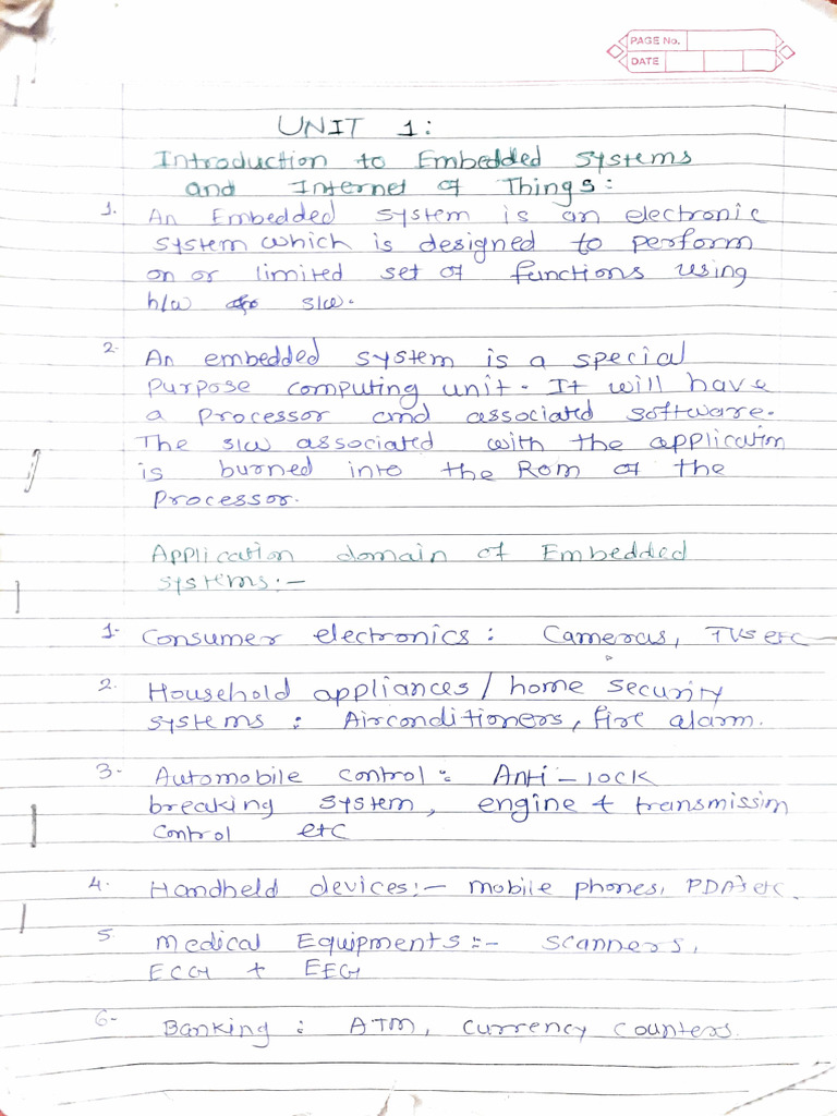 IOTES Unit 1 Handwritten Notes | PDF