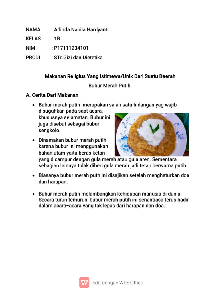 Bubur Merah Putih | PDF