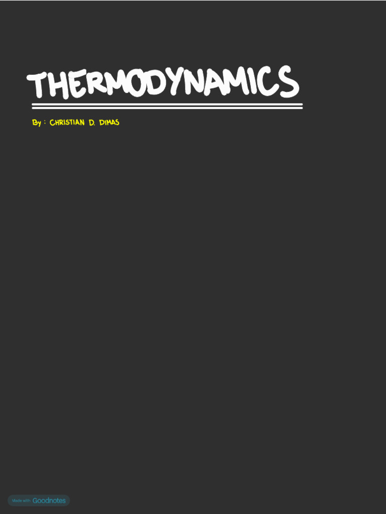 Thermodynamics Basic Principles Concepts, and Definitions by Engr. Christian Dimas | PDF