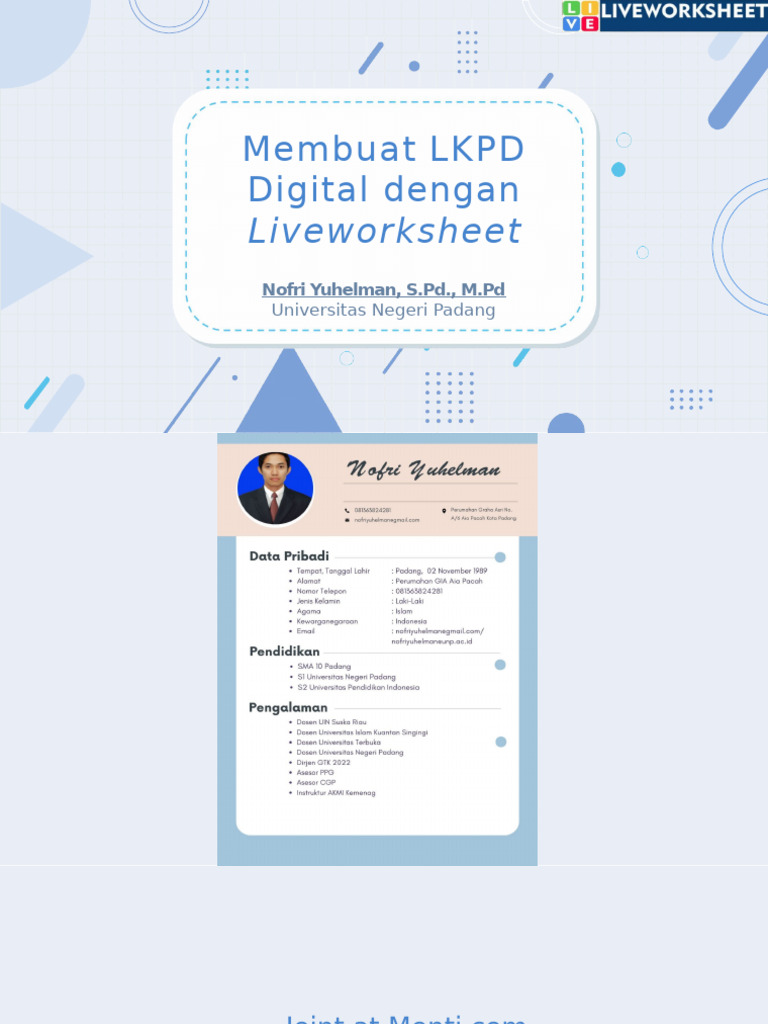 Materi Liveworksheet Part 1 | PDF