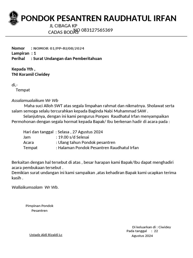 Kop Surat Undangan | PDF