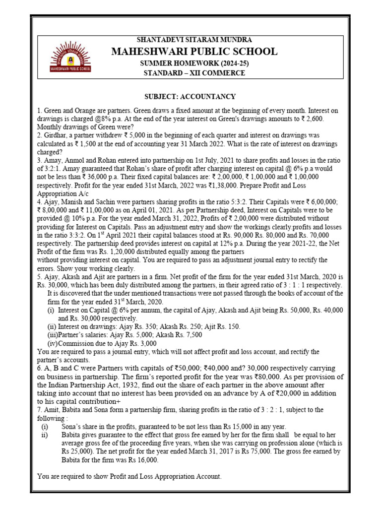 Summer Vacation Homework 2 | PDF