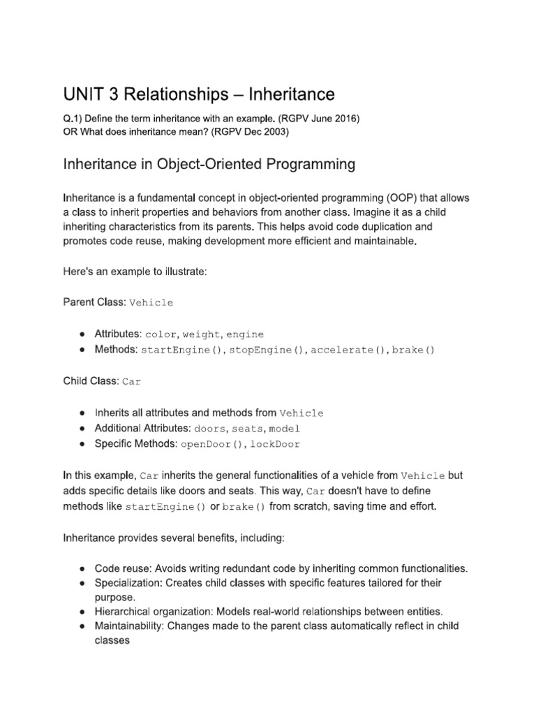 OOPM Unit 3 | PDF
