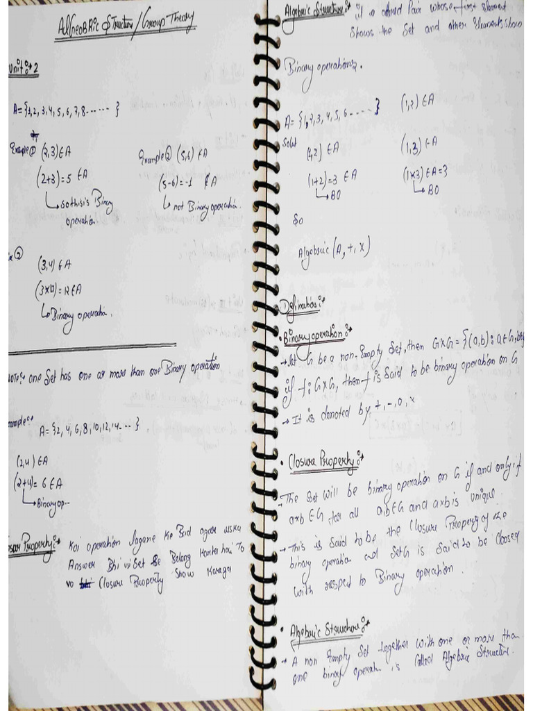 Discrete Structure (Unit 2, Group Theory, Algebraic Structure) by Krishna | PDF