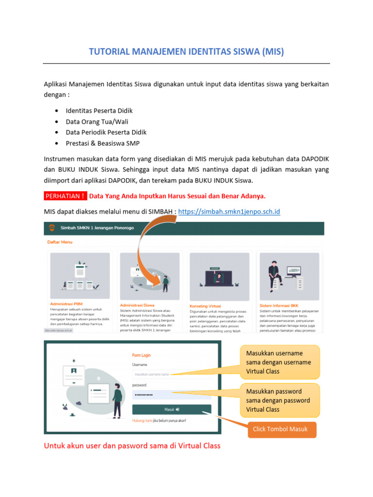 Tutorial MIS Untuk Siswa | PDF