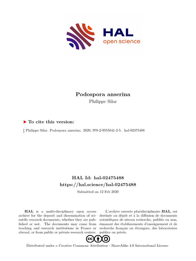 Podospora Anserina-1 | PDF