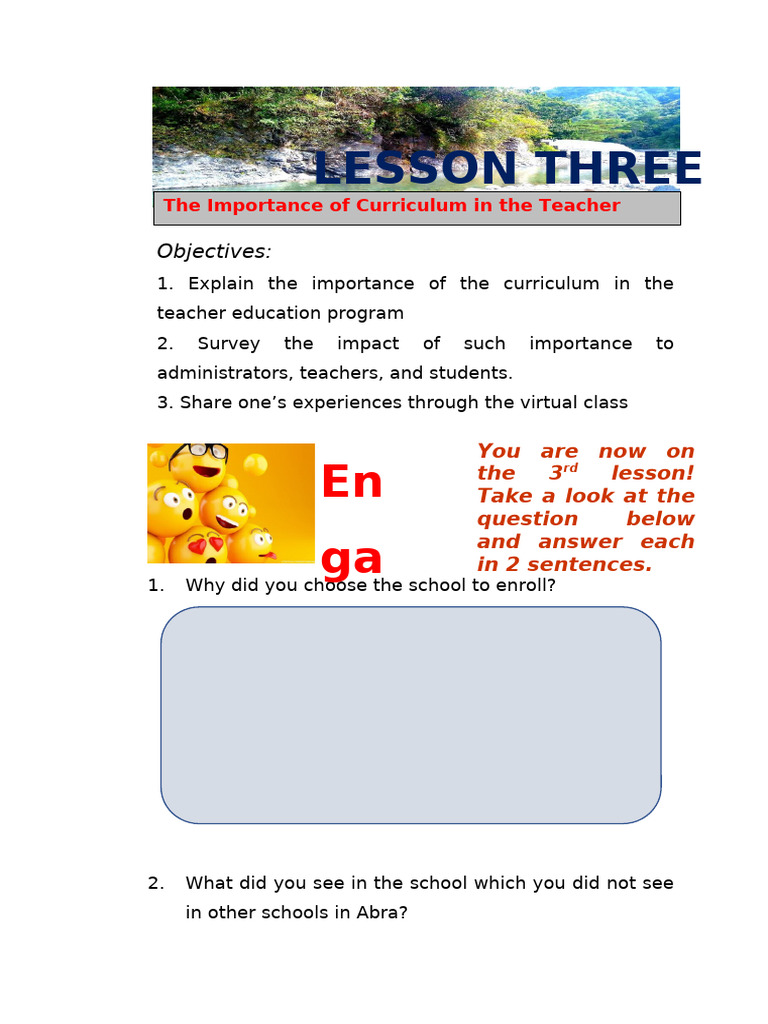 Lesson 3 | PDF