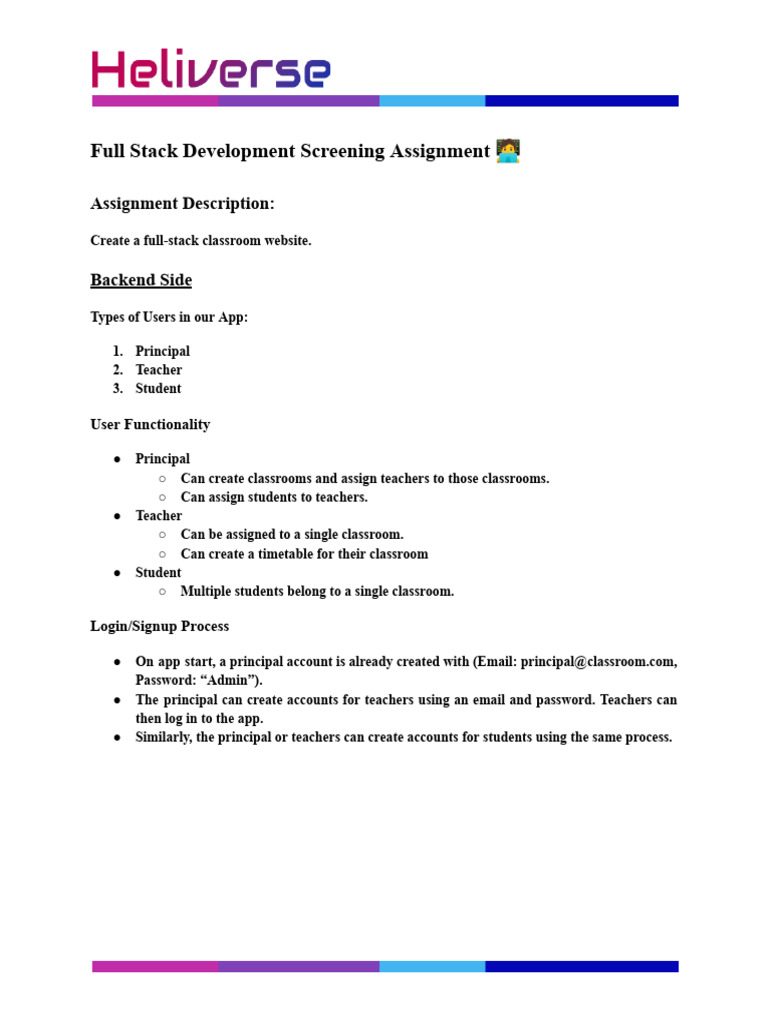 Assignment Full Stack | PDF