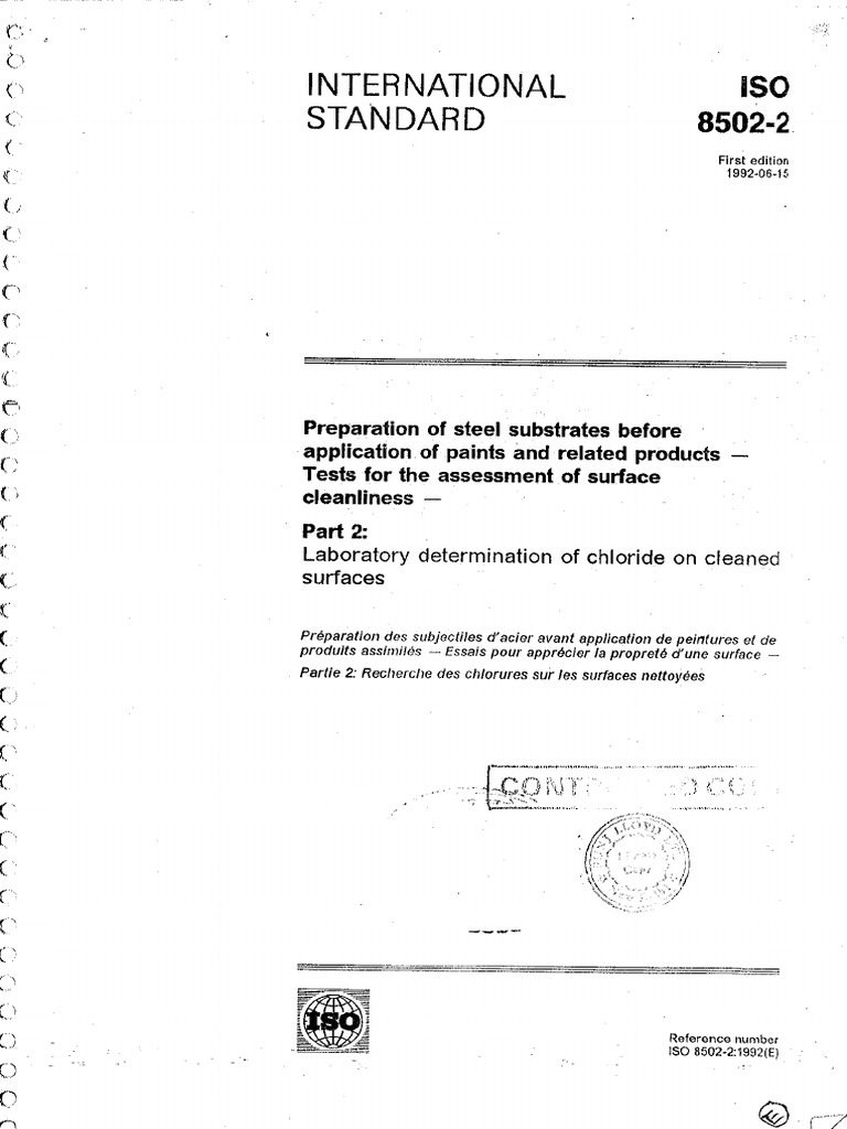Iso 8502-2 - Preparation of Steel Subtrates Before Paint Application | PDF