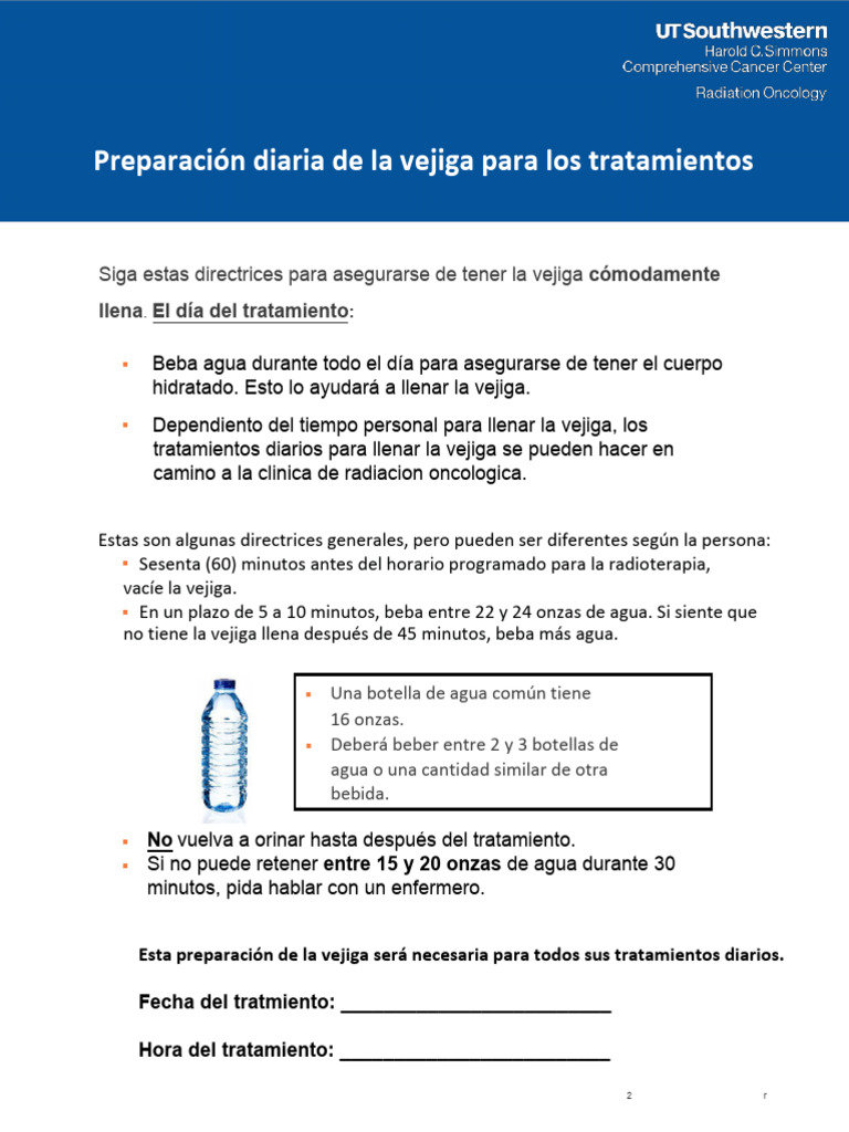 Bladder Preparation SPANISH VKBNMVW | PDF