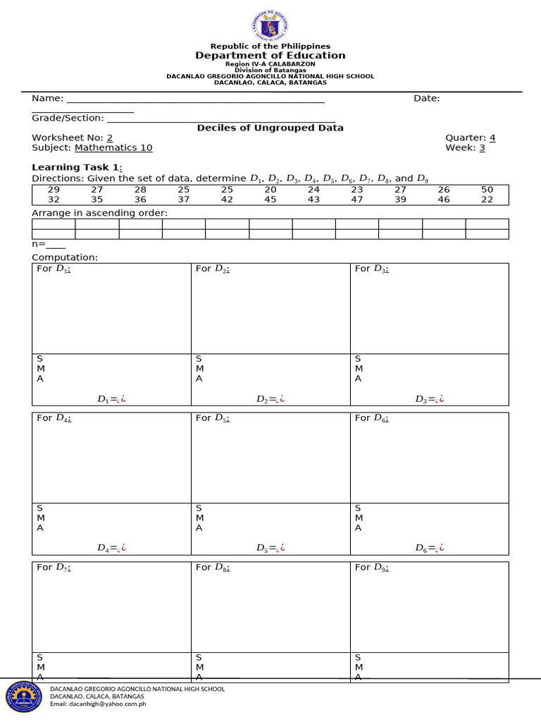 Worksheet Week3 | PDF