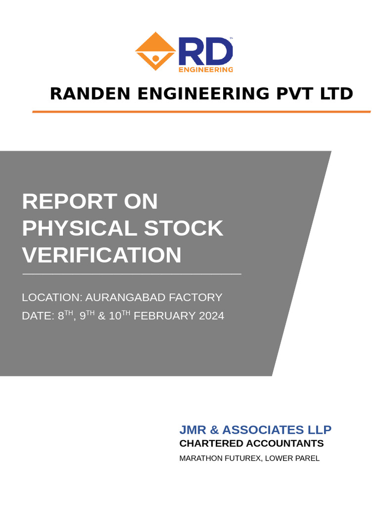 Report - Physical Stock Verification - S | PDF