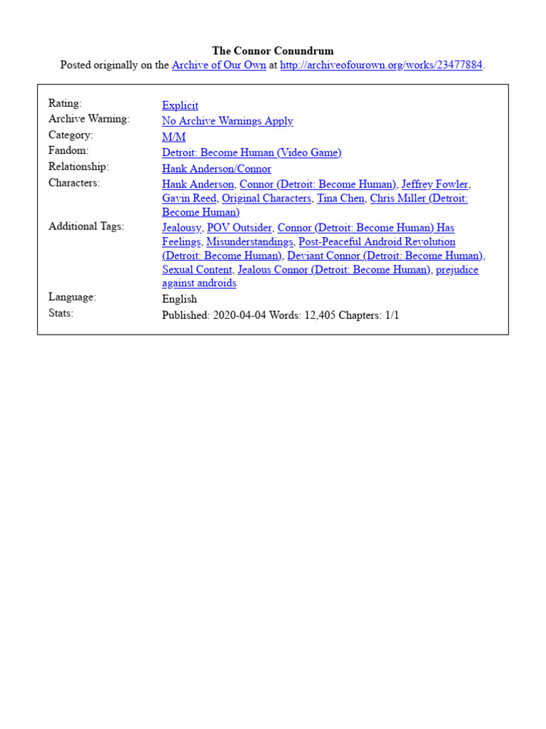 The Connor Conundrum | PDF