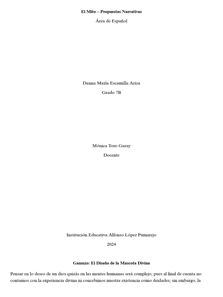 El Mito - Gamuzo - Docx - 20240816 - 165250 - 0000 | PDF