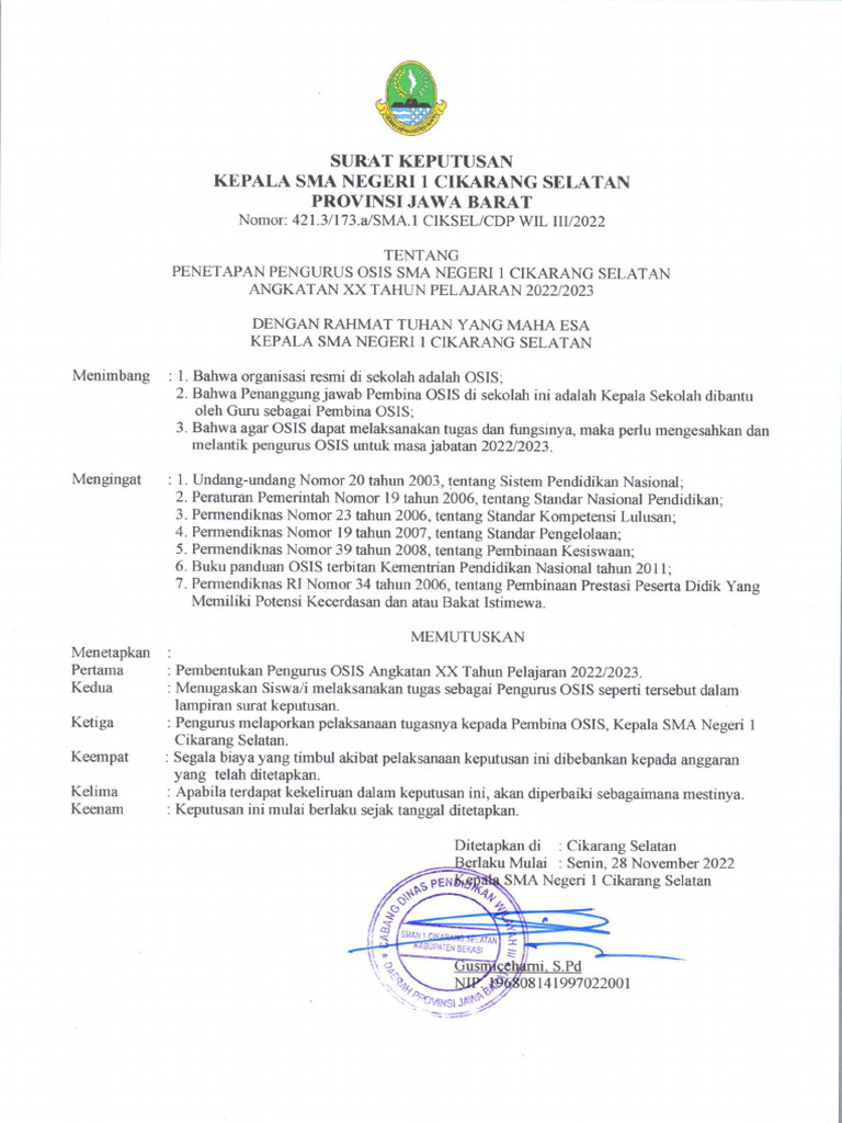 SK Osis 2223 Fix | PDF